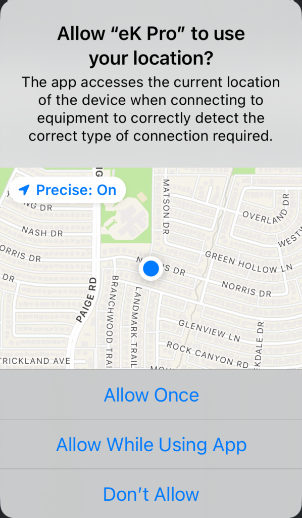 iOS Permissions – eKeypad Mobile Solutions
